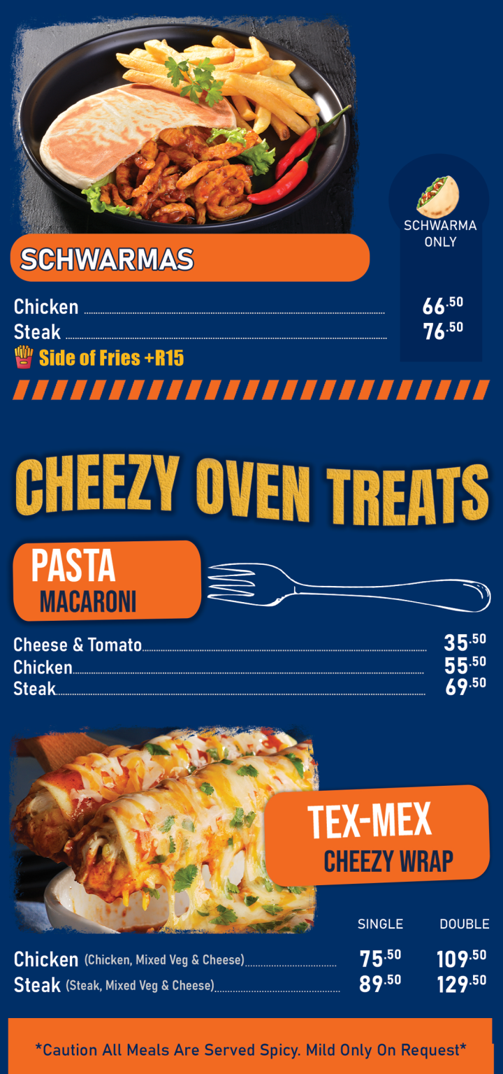 Jolly Sparks Menu - Jolly Grubber